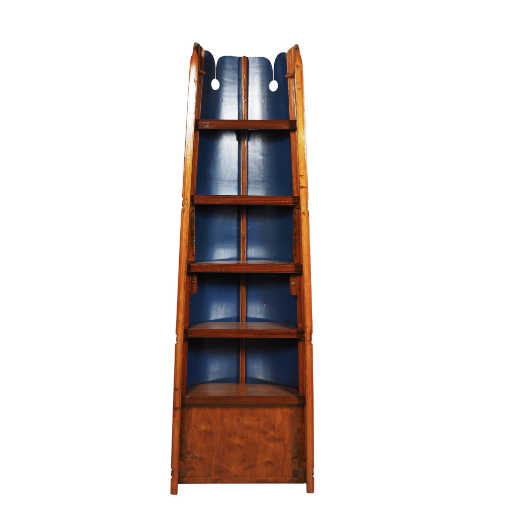 Mahogany Crew Shell Bookshelf - David Neligan Antiques