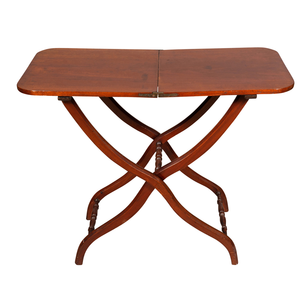 Victorian Mahogany Campaign Map Table - David Neligan Antiques