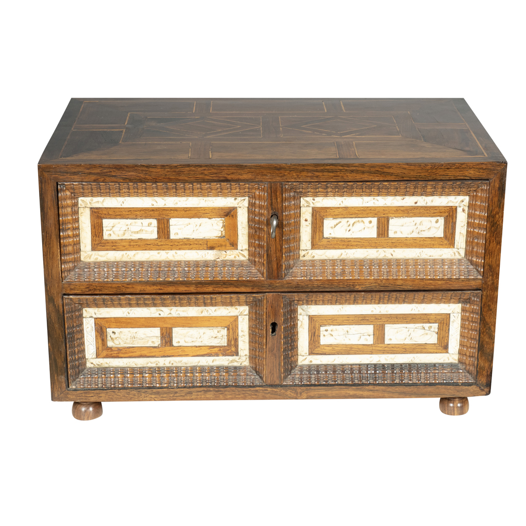 Dutch Colonial Rosewood and Bone Table Chest - David Neligan Antiques