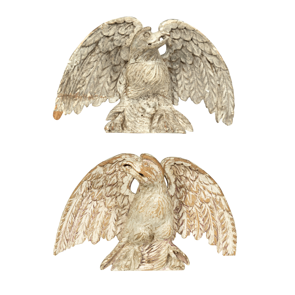 Pair Of Georgian Painted Eagles - David Neligan Antiques