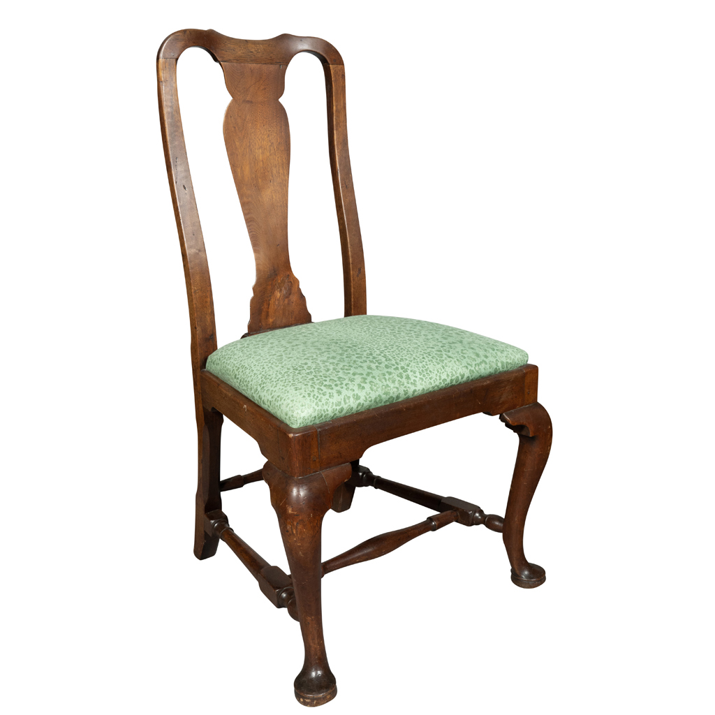 Massachusetts Queen Anne Walnut Side Chair - David Neligan Antiques
