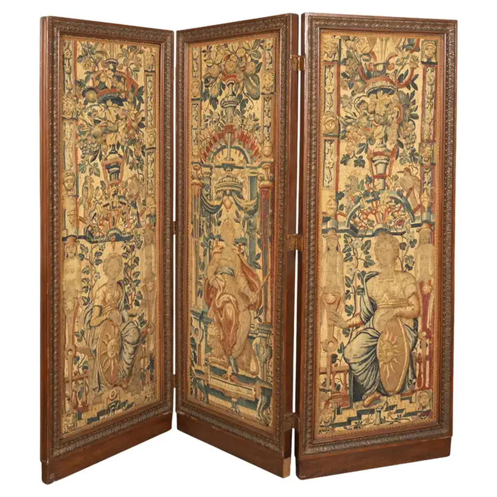 Flemish Tapestry Three Panel Screen - David Neligan Antiques