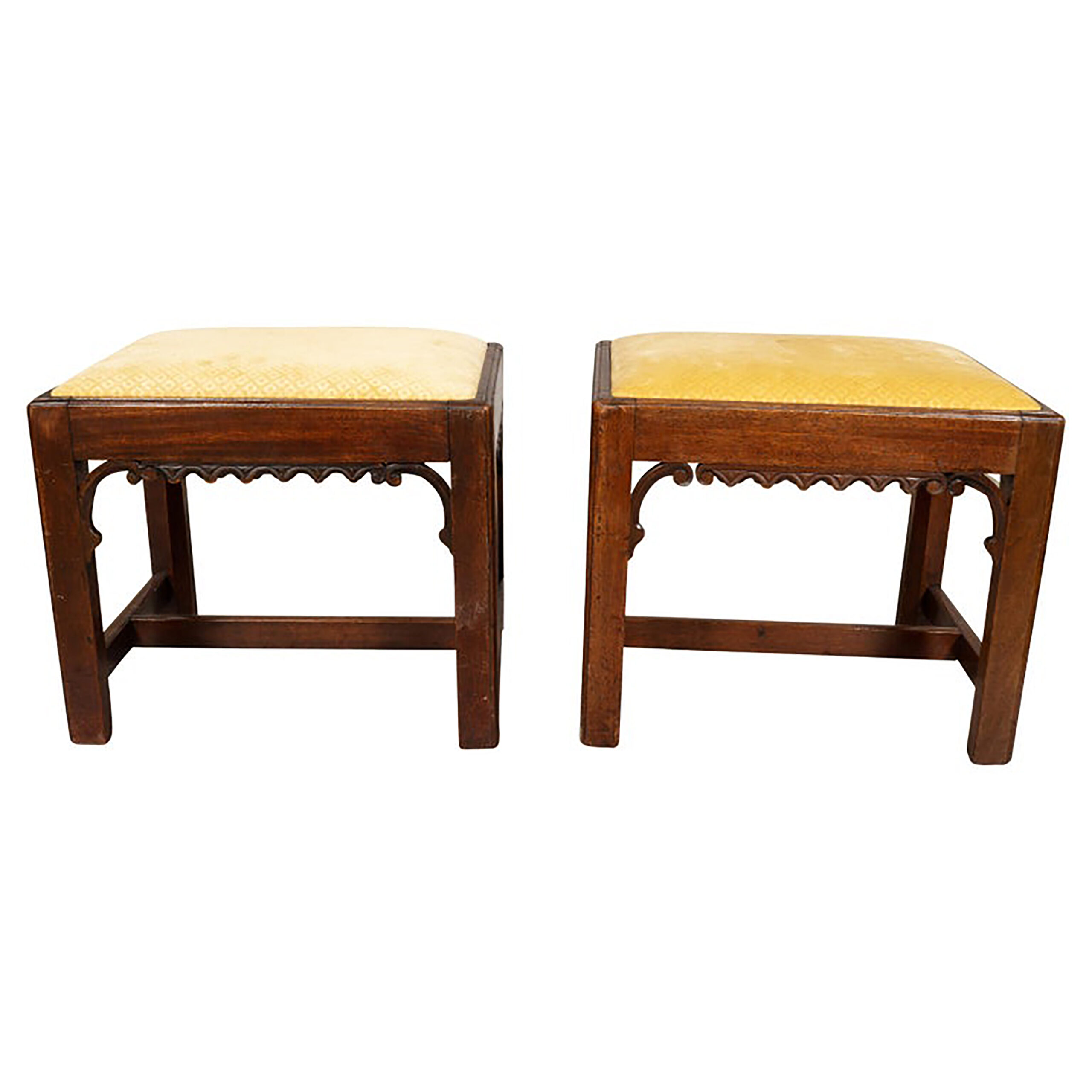 Pair of George III Mahogany Benches - David Neligan Antiques