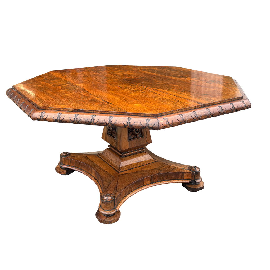 Early Victorian Rosewood Center Table - David Neligan Antiques