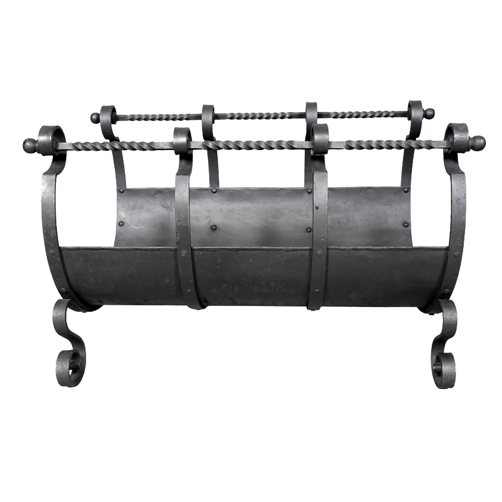 Arts And Crafts Wrought Iron Log Holder - David Neligan Antiques
