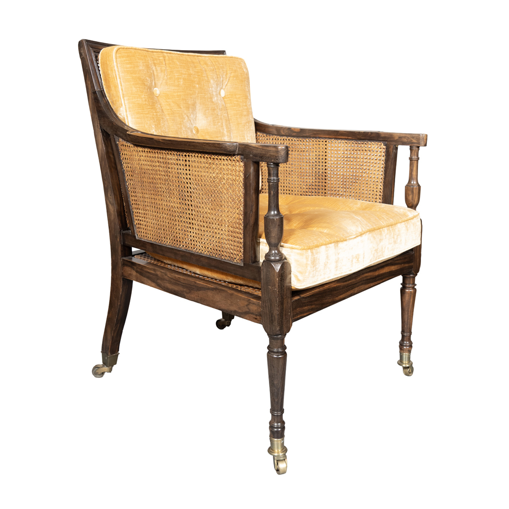 Regency Calamander and Caned Bergere - David Neligan Antiques
